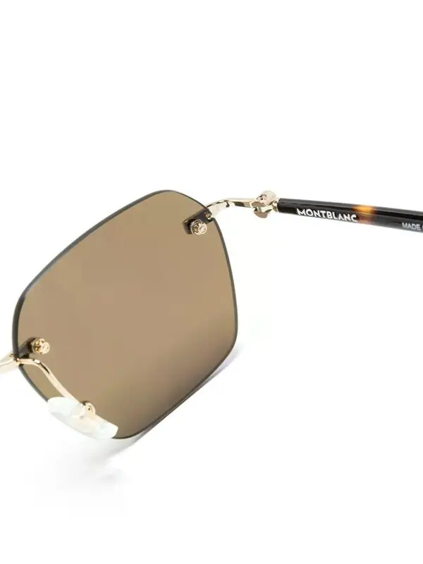 Montblanc Logo-plaque Square-frame Sunglasses