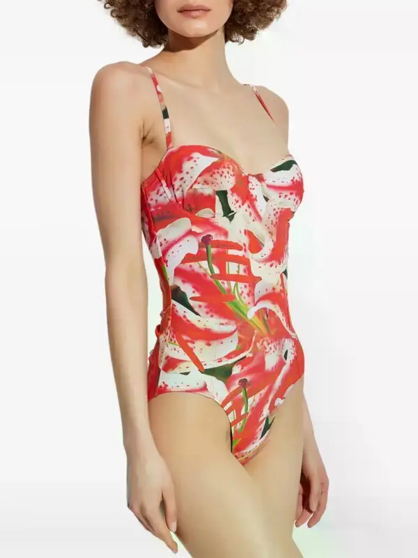 Tory Burch Floral Print One-piece Swimsuit - Pink