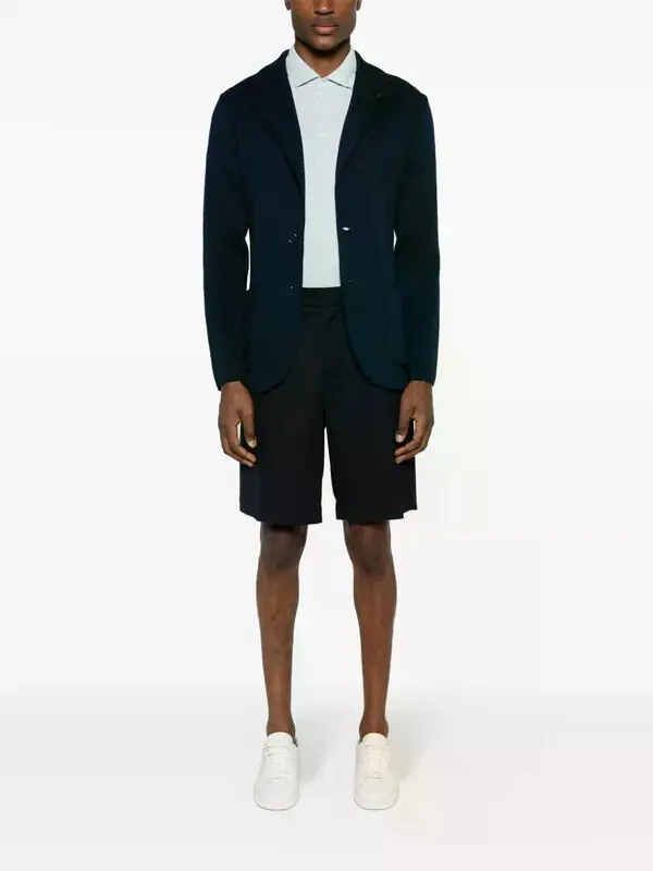 LARDINI Single-breasted Cotton Blazer - Blue