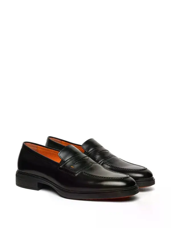 Santoni Easy Leather Loafers