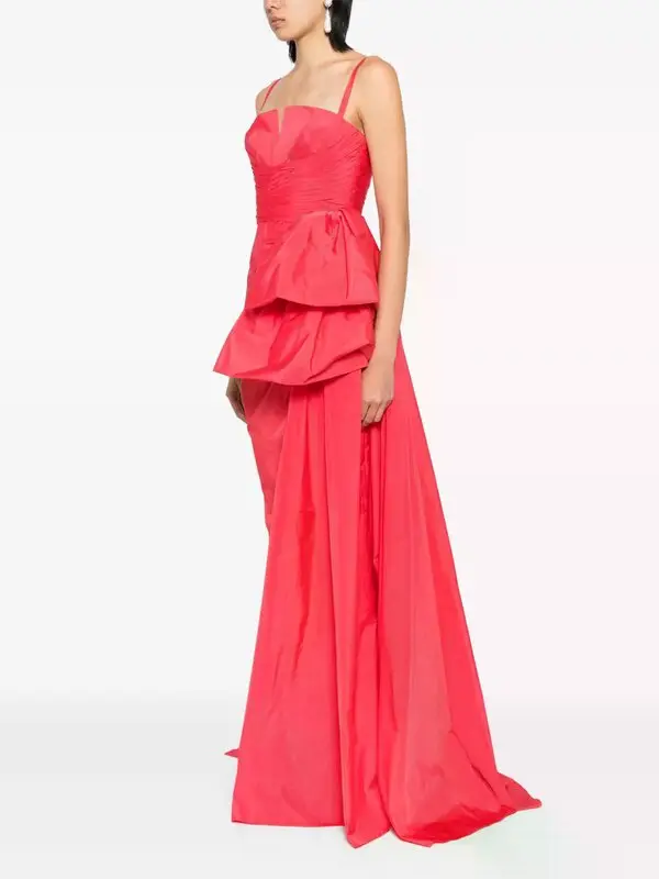 Zuhair Murad Draped Bodice Gown - Red