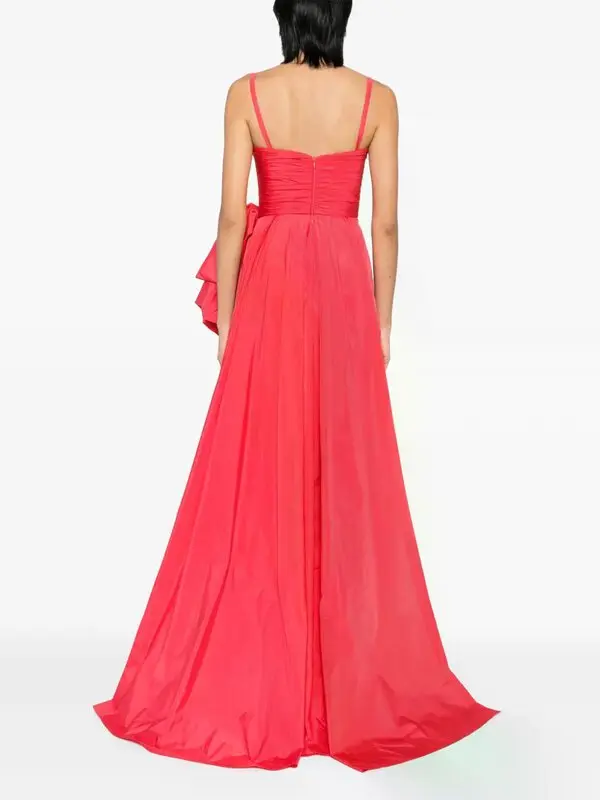 Zuhair Murad Draped Bodice Gown - Red