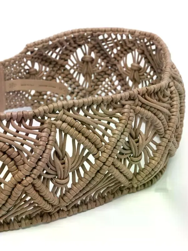 Eleventy Braided Leather Belt