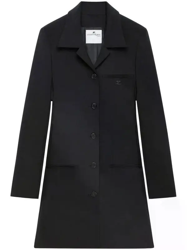 COURREGES A-line Coat - Black