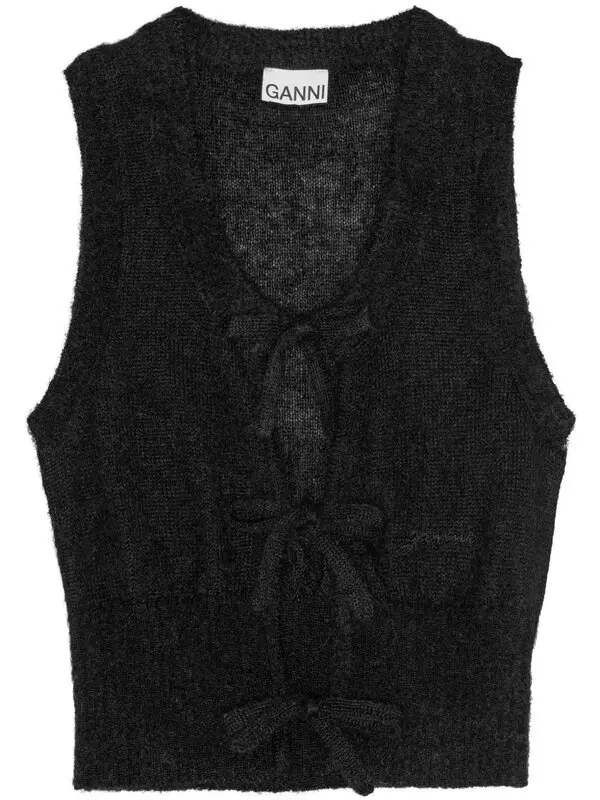 GANNI Knitted Tie String Vest