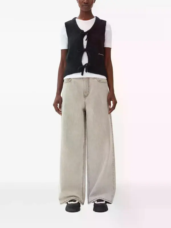 GANNI Knitted Tie String Vest