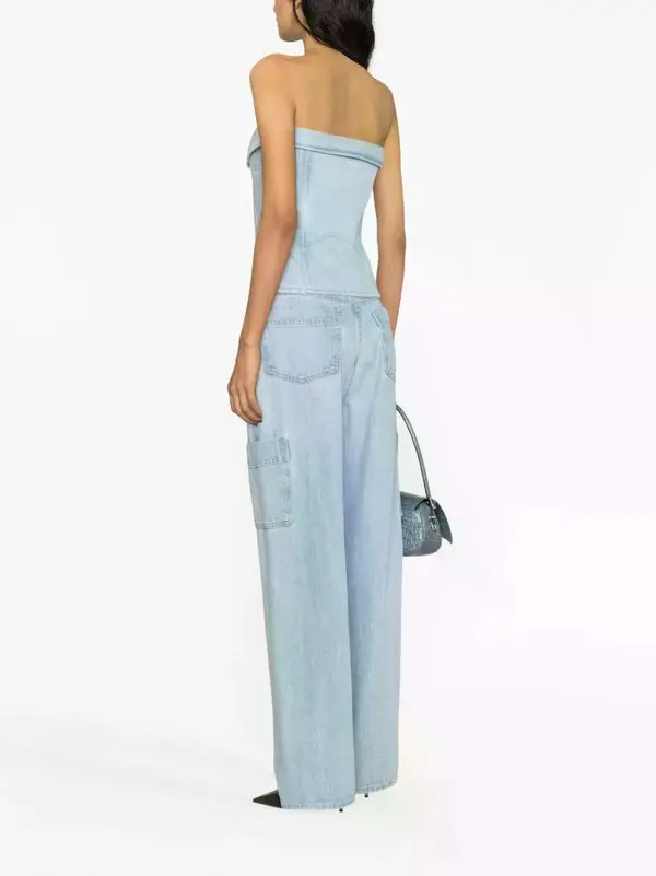 DION LEE Strapless Denim Top