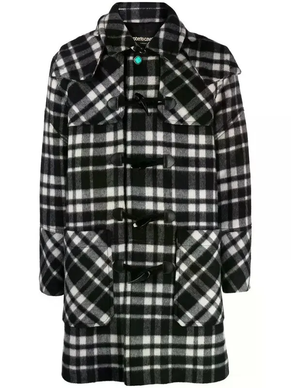 Roberto Cavalli Check-patterned Duffle Coat