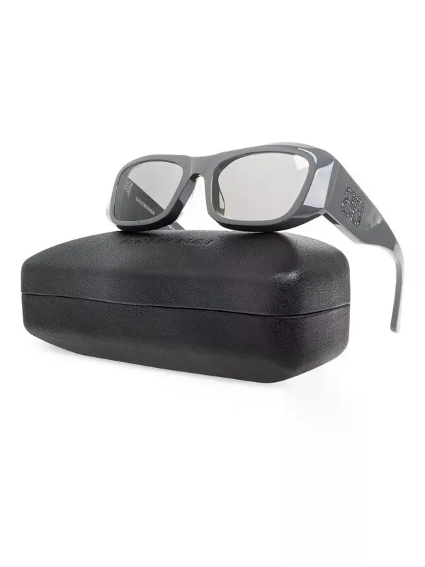 Balenciaga Rectangle-frame Sunglasses - Black