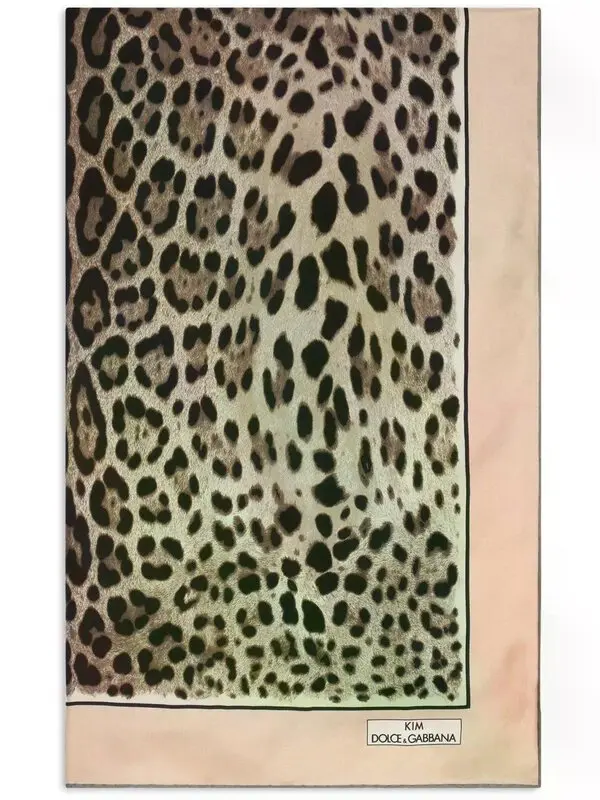 Dolce & Gabbana Kim Leopard-print Twill Scarf - Neutrals