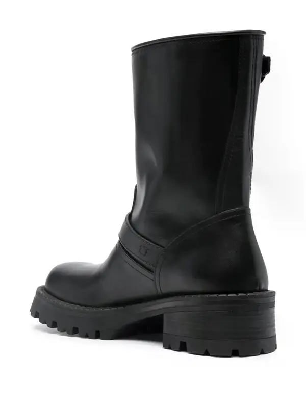 Versace Medusa-embossed Leather Boots