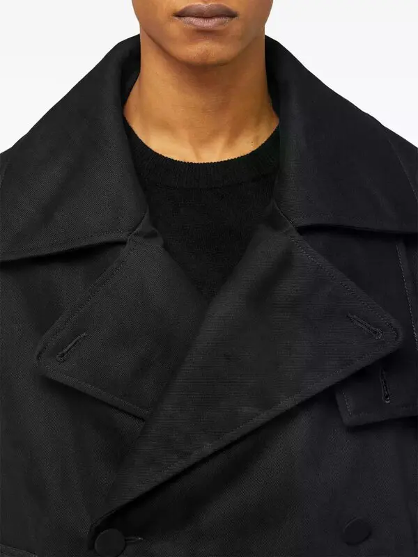JIL SANDER Double-breasted Cotton Coat