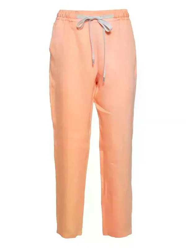 BARBA NAPOLI Drawstring-waist Trousers - Orange