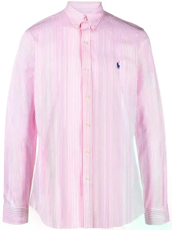 Polo Ralph Lauren Embroidered-logo Striped Shirt
