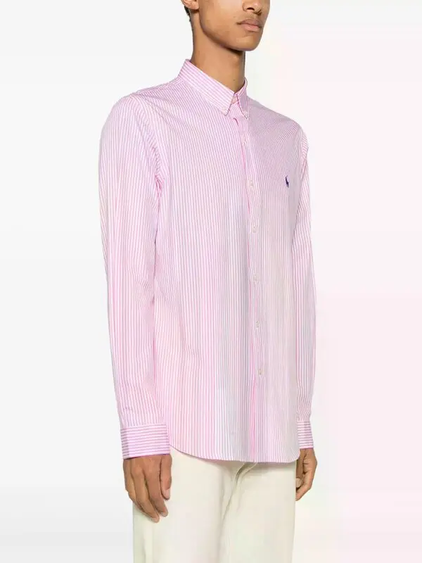 Polo Ralph Lauren Embroidered-logo Striped Shirt