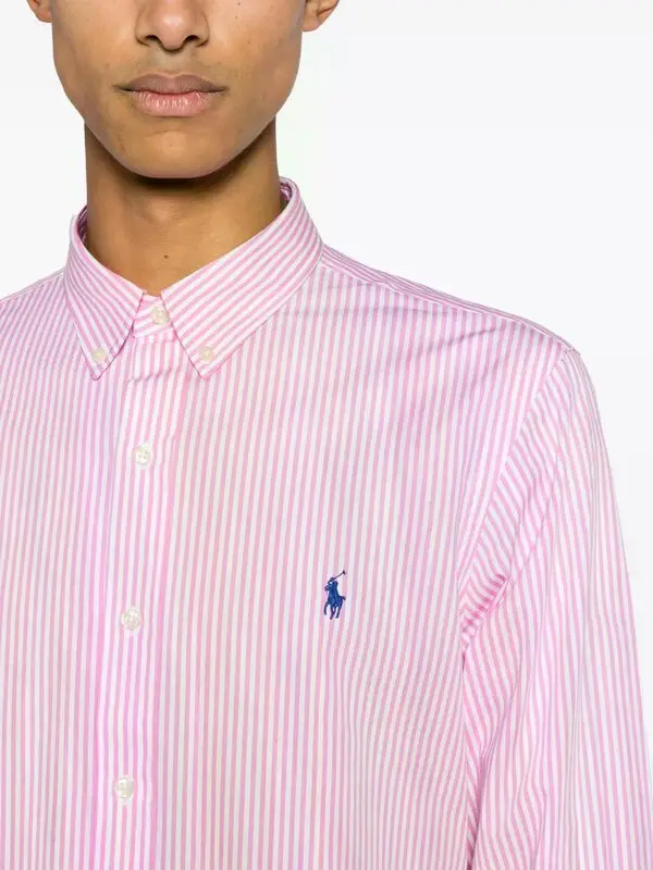 Polo Ralph Lauren Embroidered-logo Striped Shirt