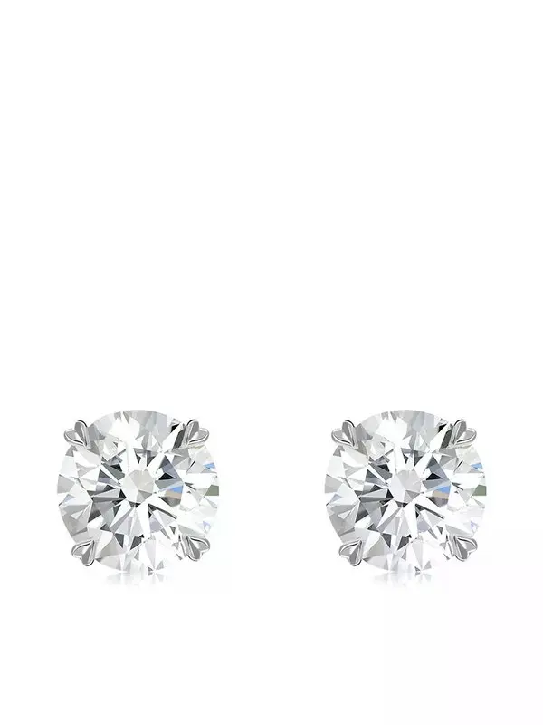 PRAGNELL 18kt White Gold Windsor Diamond Stud Earrings - Silver