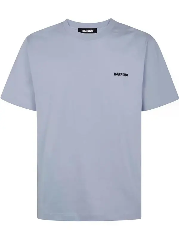 BARROW Logo And Teddy Bear Print T-shirt - Blue