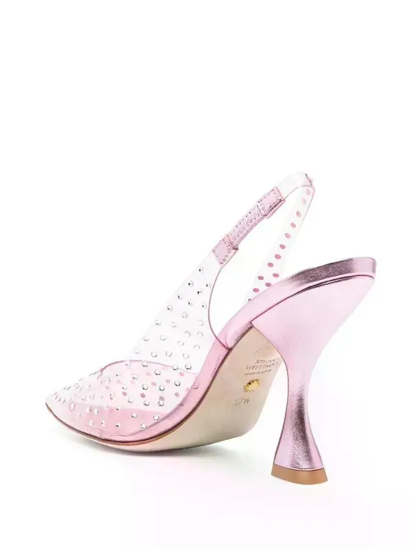 STUART WEITZMAN Crystal-embellished Transparent Pumps
