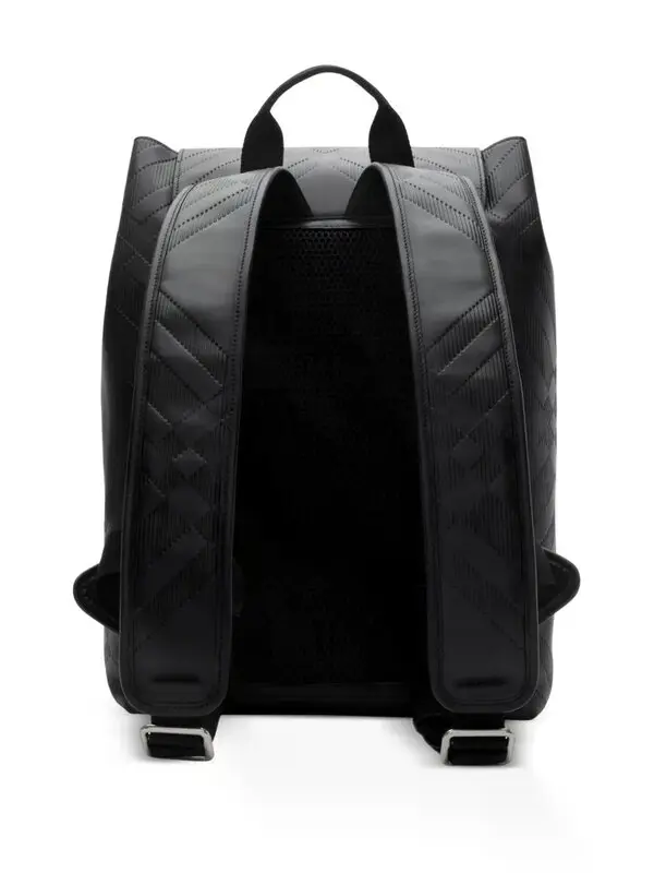 Burberry Embossed Check Leather Backpack