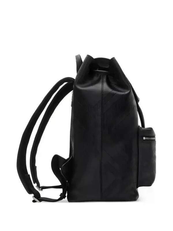 Burberry Embossed Check Leather Backpack