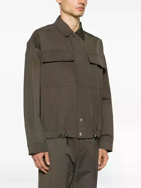 Nanushka Drawstring Twill Shirt Jacket