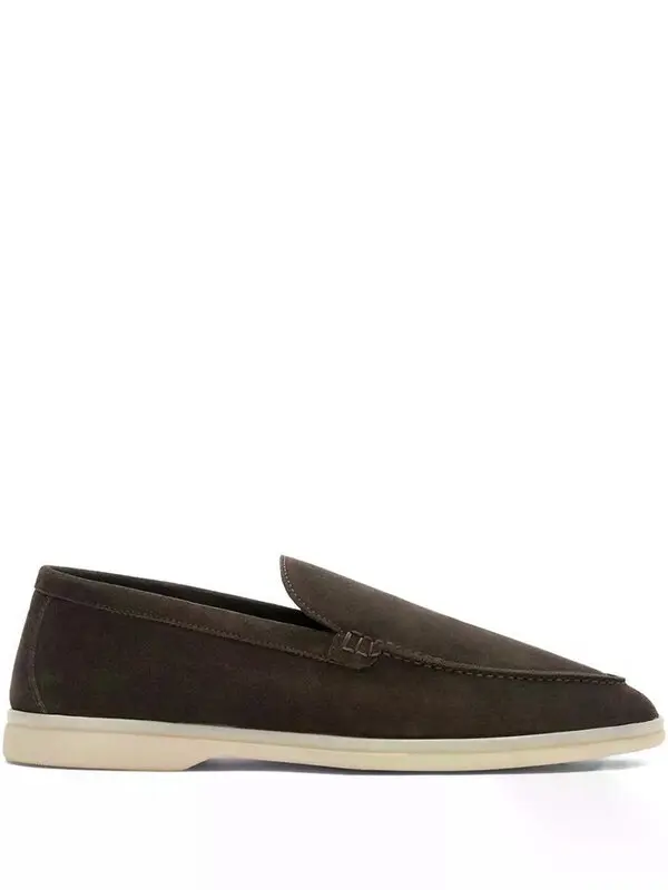SCAROSSO Ludovico Suede Loafers - Brown