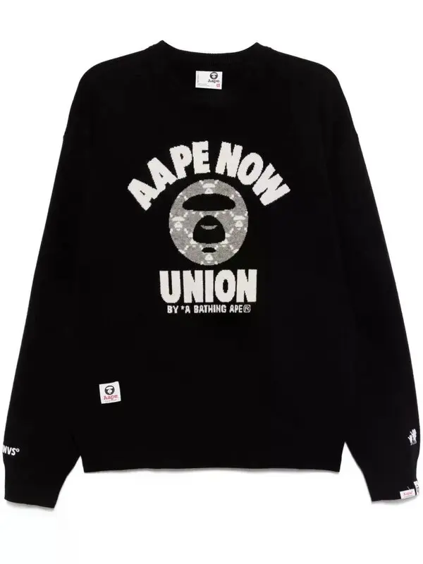AAPE BY *A BATHING APE Moonface Logo Crew-neck Jumper