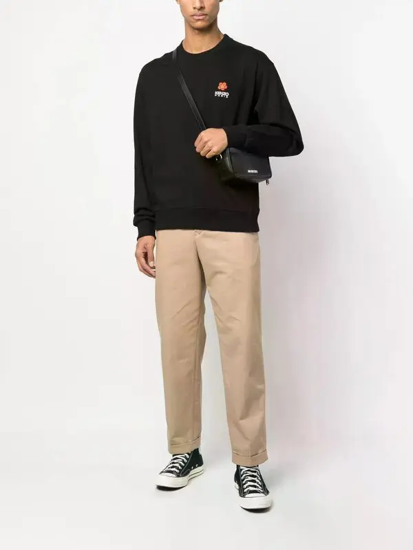 Kenzo Logo-patch Straight-leg Trousers