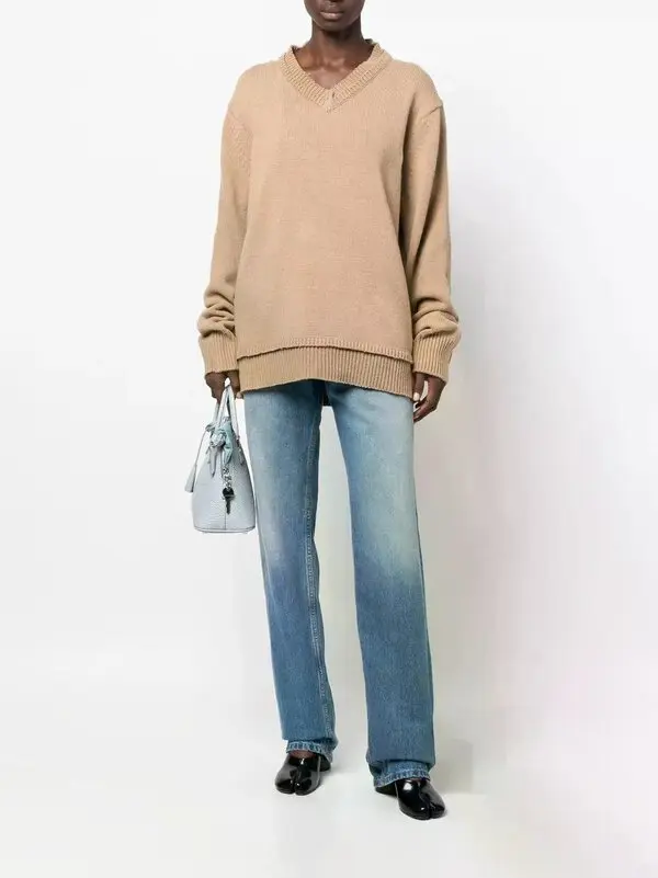 MAISON MARGIELA V-neck Elbow-patch Jumper