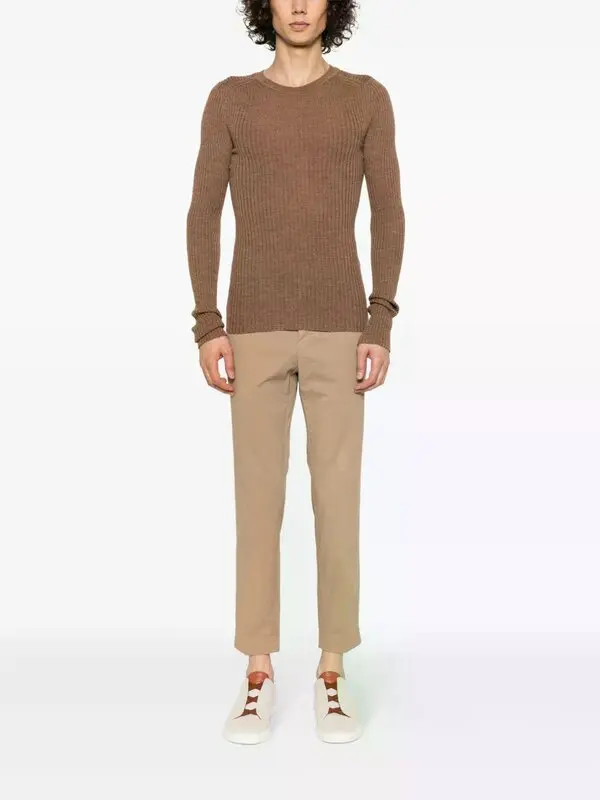Incotex Tapered Cotton Chino Trousers - Brown