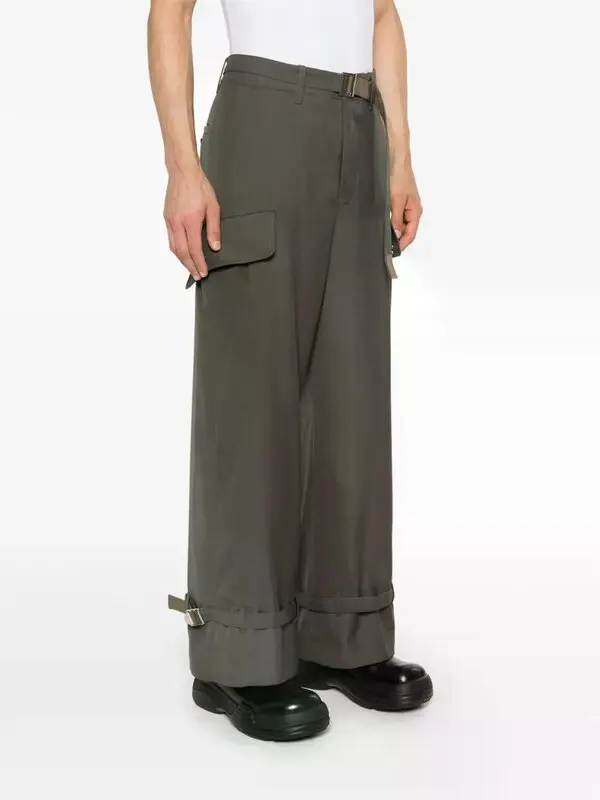 Sacai Wide-leg Cargo Trousers