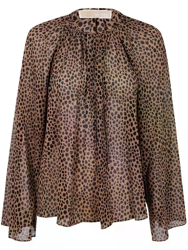 Michael Kors Leopard Print Blouse