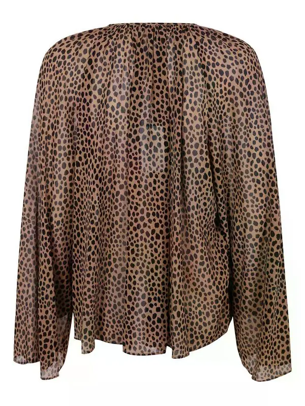 Michael Kors Leopard Print Blouse