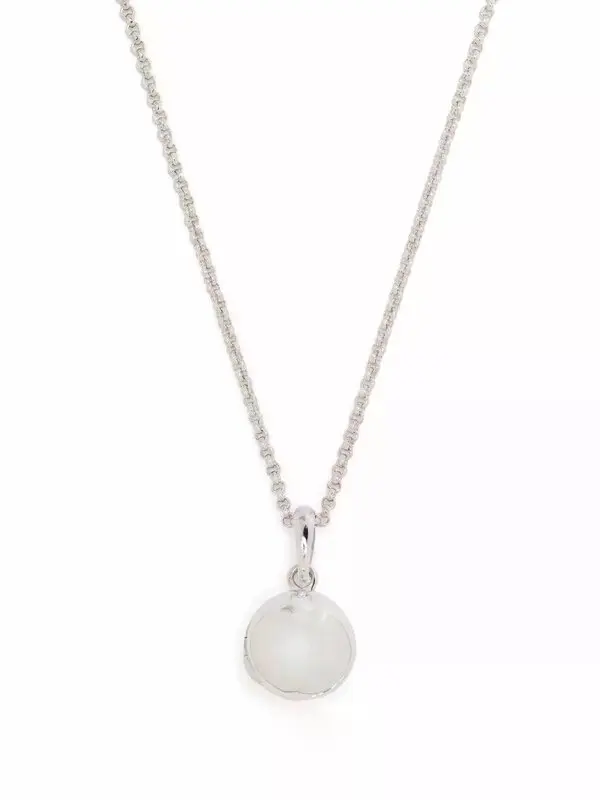 DINNY HALL Personalised My World Small Orb Locket Necklace - Silver