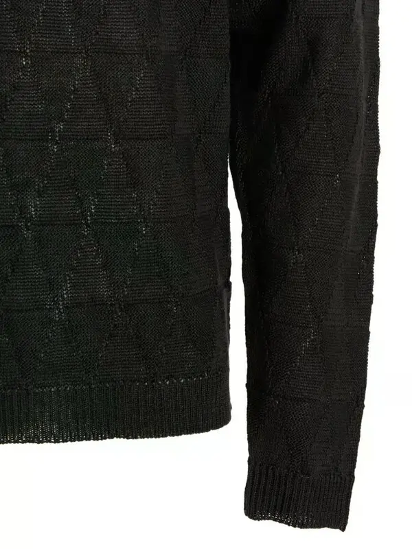 SUN HOUSE Diamond-pattern Jumper