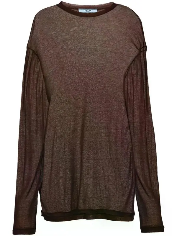 Prada Semi-sheer Chambray T-shirt