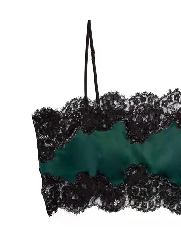 FLEUR DU MAL Lace-trim Bandeau Top