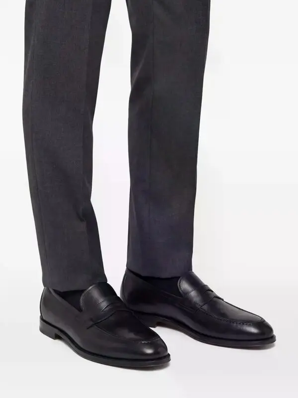 SCAROSSO Stefano Leather Loafers - Black