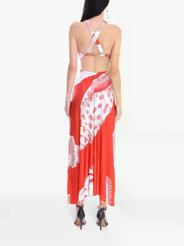 AMIR SLAMA X Jade Picon Cut-out Beach Dress
