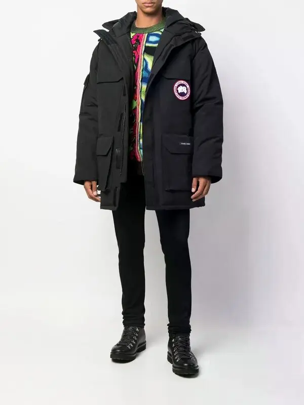 Canada Goose Logo-patch Hooded Down Jacket