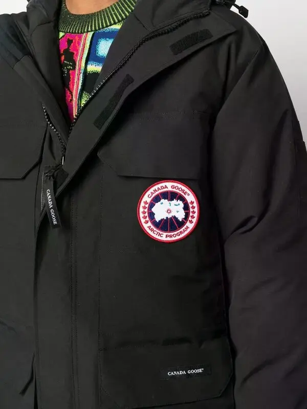 Canada Goose Logo-patch Hooded Down Jacket