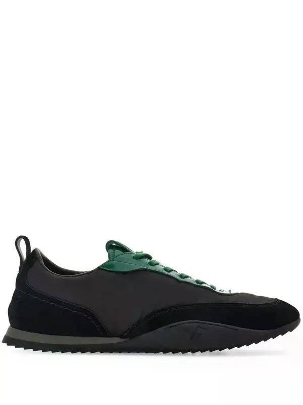 FERRAGAMO Leather-trim Lace-up Sneakers