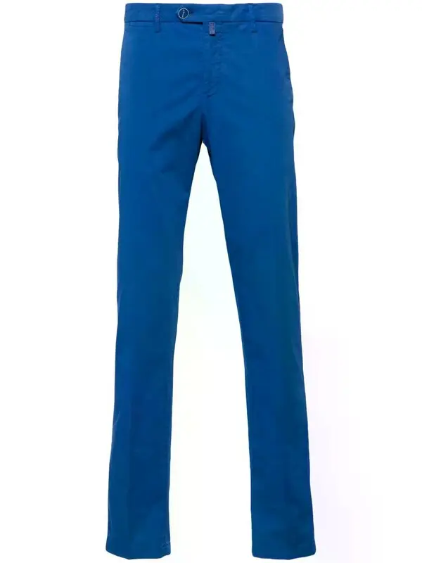 Kiton Mid-rise Chinos - Blue