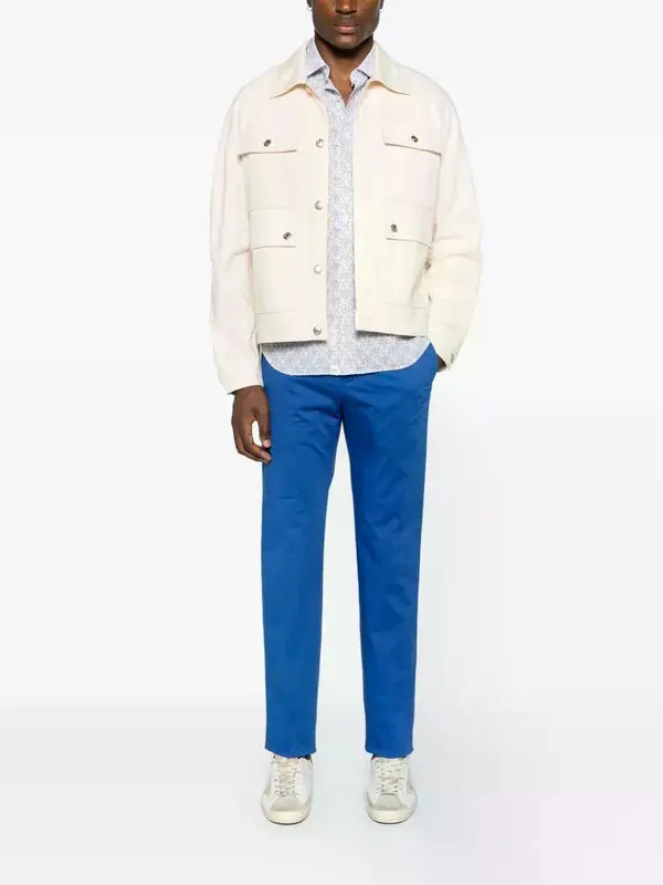 Kiton Mid-rise Chinos - Blue