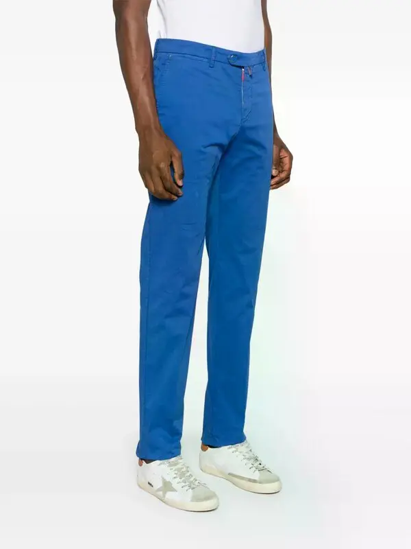 Kiton Mid-rise Chinos - Blue