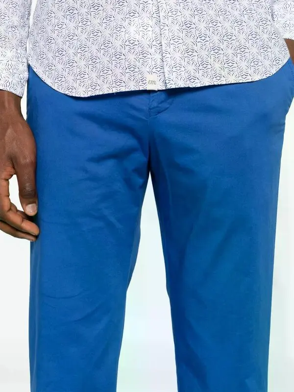 Kiton Mid-rise Chinos - Blue