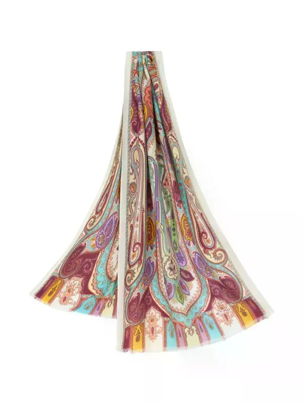 Etro Paisley-print Jacquard Scarf - Pink
