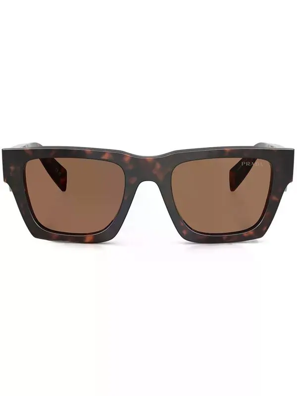 Prada Tortoiseshell-effect Square Sunglasses - Brown