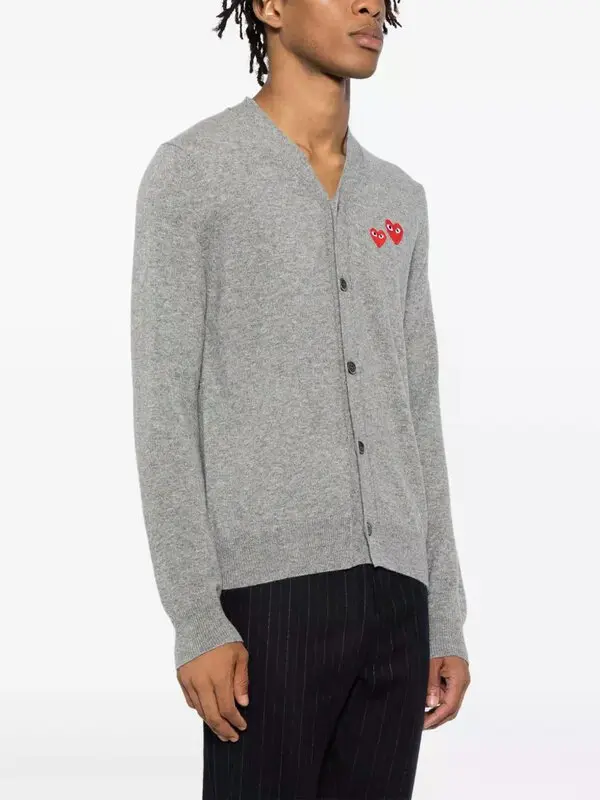 Play Comme Des Garcon Wool Cardigan
